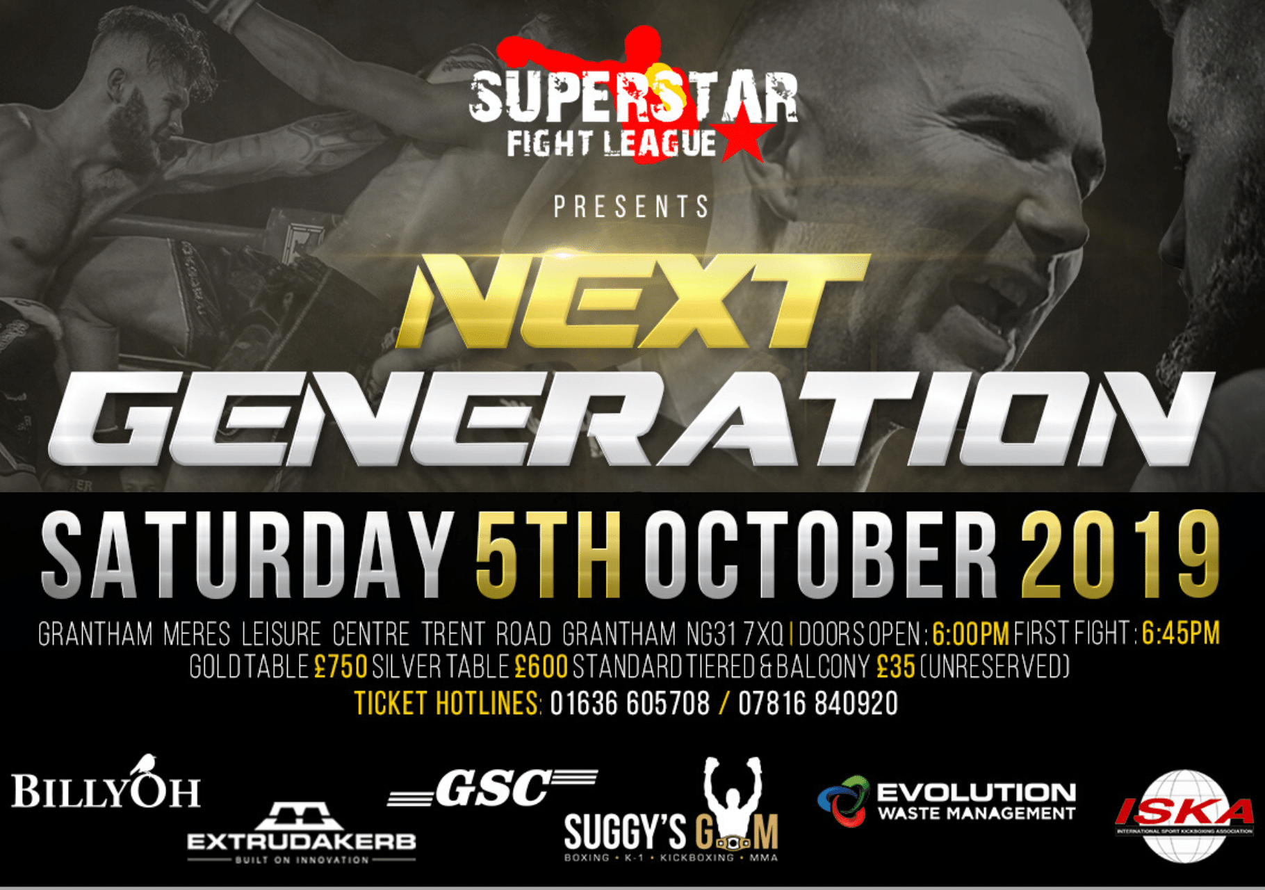 NEXT GENERATION – Full fight card – SUGGY'S GYM